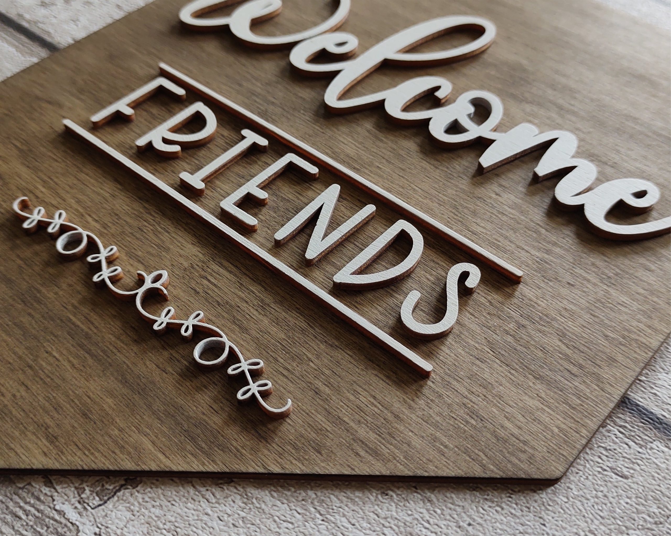 Welcome Friends Pennant – Highland Craft Studio